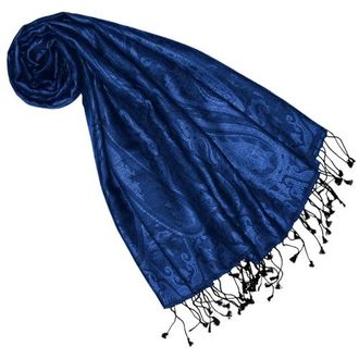 Lorenzo Cana Lorenzo Cana Pashmina Foulard jacquard tiss&eacute; 100 % soie Motif cachemire &Eacute;charpe en soie pashmina Multicolore 70 x 190 cm - - Taille Unique