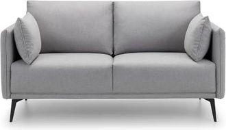 Julian Bowen Rohe 2-Sitzer-Sofa, Platingrau
