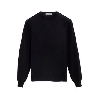 FILIPPO DE LAURENTIIS Merinowolle Rundhalspullover - - Knitwear - Herren - Schwarzk - 4XL