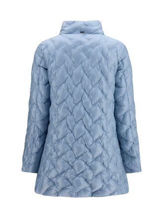 Herno Womens Midi Down Jacket Sky Blue Outer: Polyester Puffer
