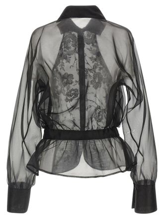 Ermanno Scervino Silk and Lace Blouse