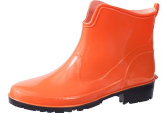 Ladeheid Gummistiefel Damen Kurz Wasserdicht Damenschuhe Elegant und Bequem LA-930 (Orange, 37 EU)