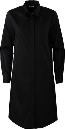 Seidensticker Damen Kleid - City Kleid - Satinkleid - Hemdblusenkragen - Regular Fit - Langarm - Stretch