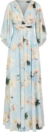 Apart Fashion Abendkleid mit Bl&uuml;ten-Print, hellblau Multicolor, L, 72400