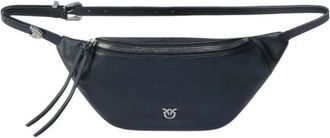 Pinko Pinko, Femme, Sacs, Noir, Taille: ONE Size Marsupio Trittico Vitello New Biker