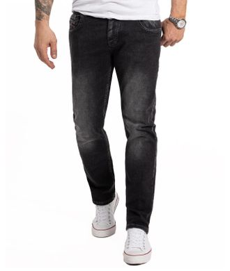 Rock Creek Herren Jeans Regular Fit Stretch Jeans M&auml;nnerhose Herrenjeans Denim Hosen Herrenhose Straight Cut Stonewashed RC-2273 Dunkelgrau W31 L30
