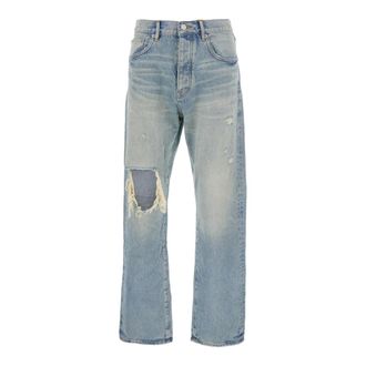 Purple Homme, Jeans, Bleu, Taille: W31 Jean Denim Bleu Clair avec Maxi Ripping