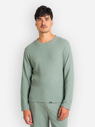 Reell Waffle T-Shirt manches longues vert