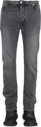 Balenciaga Logo Patch Jeans - Black