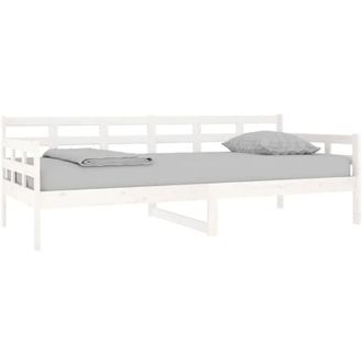 vidaXL Tagesbett Wei&szlig; Massivholz Kiefer 90x200 cm Vidaxl