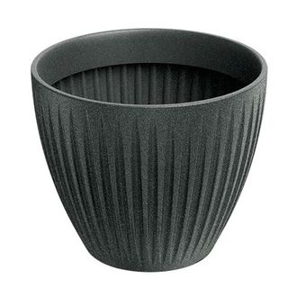 Prosperplast Blumentopf Latia rund, &Oslash; 40 x 33 cm, Graphit Granit