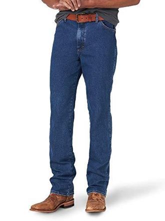 Wrangler Mens Cowboy Cut Slim Fit Active Flex Jean, Stonewash, 34W x 32L