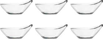Pasabahce 53942 Gastroboutique - 6er Set Mini-Schüssel aus Glas in Tropfenform (9,7 cm), Glas-Schälchen, Dipschale, Dessertschale, Mezeschale, Tapasschale, 6 St