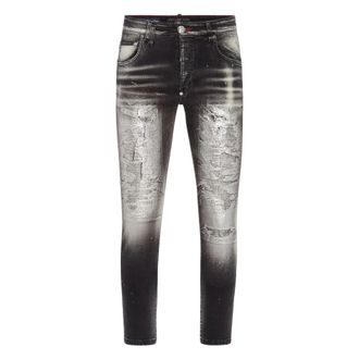 Philipp Plein Homme, Jeans, Noir, Taille: W31 Pantalon en denim coupe skinny