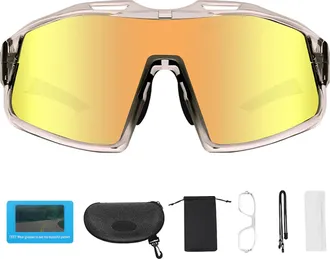 Generic Farbige polarisierte Fahrradbrille: Sport-Sonnenbrille zum Reiten | Polarisierte Radbrille mit Lichtschutz f&uuml;r Laufen, Wandern, Radfahren u