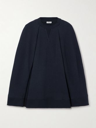Loewe Poncho Aus Jersey Aus Einer Baumwoll-kaschmirmischung - Blau