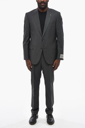 Corneliani CC COLLECTION Zweiknopf-Anzug Aus Schurwolle Mit Doppeltem Seitenschlitz Corneliani