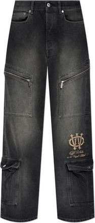 Off-white Homme, Pantalons, Gris, Taille: W32 Jean cargo