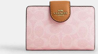 Coach Mittelgrosses Portemonnaie Aus Charakteristischem Canvas Mit Rundumreissverschluss