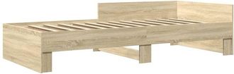 vidaXL Cadre de lit sans matelas ch&ecirc;ne sonoma 100x200 cm vidaXL