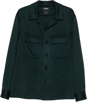 Ermenegildo Zegna chemise à poches poitrine - Vert