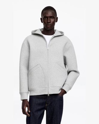Arket Scuba-Kapuzenjacke Mit Rei&szlig;verschluss -Grau