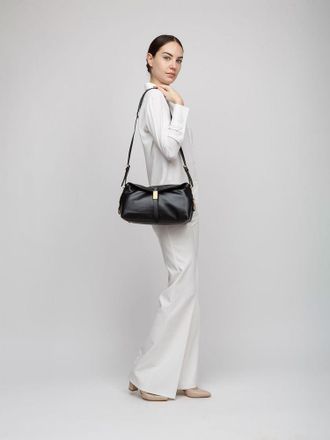 Pinko Womens Shoulder Bag Black Goat Leather - Shoulder-Bags