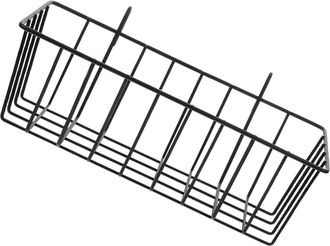 Cabilock Schwarzer Kleiner Hängender Metallkorb für Küche und Bad Rostbeständiger Wasserfester Wand aufbewahrungsorganizer Platzsparend ohne Bohren Einfache Mo
