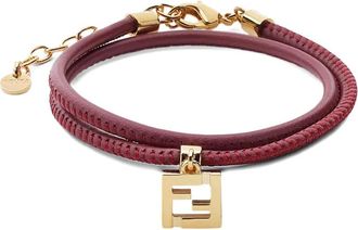 Fendi bracelet Forever en cuir - Rouge