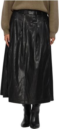 Co'Couture Anya Plisseerock - - Skirts - Damen - Schwarzk - XS