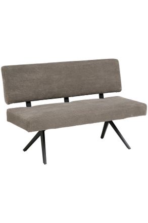 MID.YOU Mid.you Sitzbank, Dunkelgrau, Metall, Textil, 3-Sitzer, 140x90x62 cm, Esszimmer, B&auml;nke, Sitzb&auml;nke