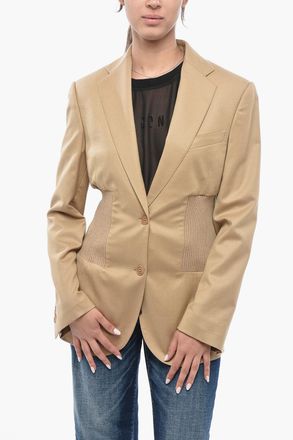 Stella McCartney Blazer Aus Wolle Mit Rippenstrick-Einsatz Stella McCartney
