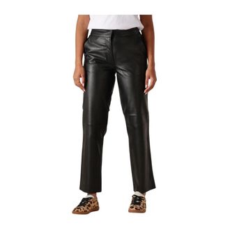 Y.A.S Lederhose - - Trousers - Damen - Schwarzk - M