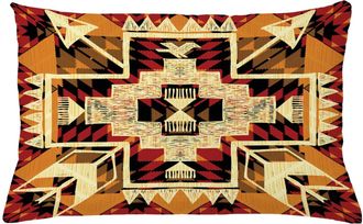 Abakuhaus Ethnisch Kissenbezug, Boho Pflanze, Waschbar mit Reißverschluss Kissenhülle mit Farbfesten Klaren Farben Beidseitiger Druck, 65 x 40 cm, Orange Gelb R