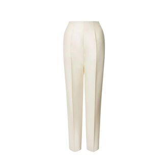 Alberta Ferretti Femme, Pantalons, Blanc, Taille: 38 FR Pantalon de costume en laine et soie