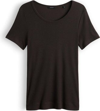OPUS T-Shirt Safin mit Rippstruktur Feines Rippshirt Slim Fit Der &uuml;berschnittene Arm sorgt f&uuml;r eine relaxte Silhouette