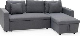 Happy Garden Happy Garden - Ausziehbares Ecksofa clark 3-Sitzer grau