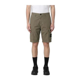 Stone Island Bermuda en toile de coton stretch Paracadute - Homme - Sport - Vert - Taille: W36