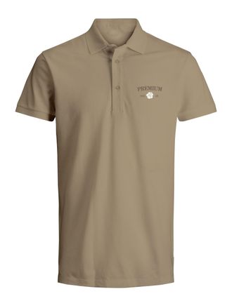 Jack & Jones Herren Jprblaalfie Ss Polo FST Poloshirt, Travertine, L