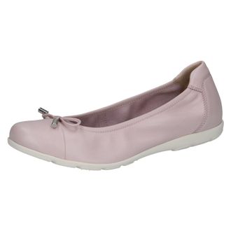 Caprice Damen Ballerinas aus Leder mit Schleife, Rosa (Lt.Purple Perl), 38 EU