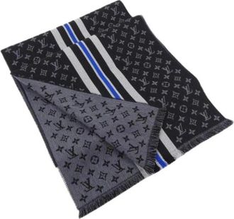 Louis Vuitton unisex, Pre-owned, Noir, Taille: ONE Size Pre-owned Tissu foulards