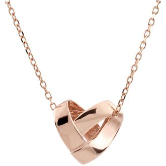 Edenly Origami Herz Halskette - 750er Ros&eacute;gold (18 Karat)
