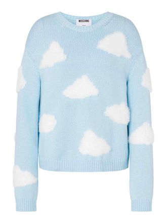 Moschino Pull Col Rond - Bleu Clair