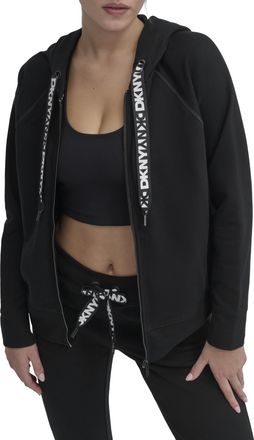 DKNY JERSEYWEAR,Two TNE Logo Zip JKT,Black,XL