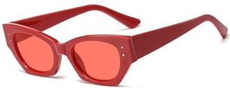 Generic Lunettes De Soleil Rétro UV400 À Petite Monture For Hommes Et Femmes, For Lextérieur, Les Fêtes, Le Shopping, La Photographie(Red)