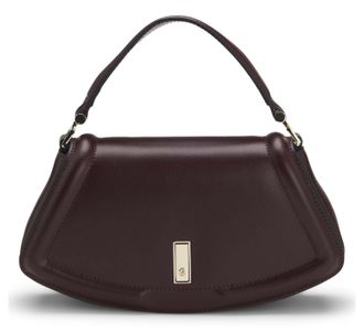 BOSS Leder Schultertasche Ariell M Shoulder Bag Open Purple beere