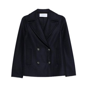 Harris Wharf London Femme, Manteaux, Bleu, Taille: 34 FR Manteau en laine