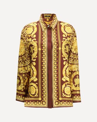 Versace Printed silk Shirt Female 42