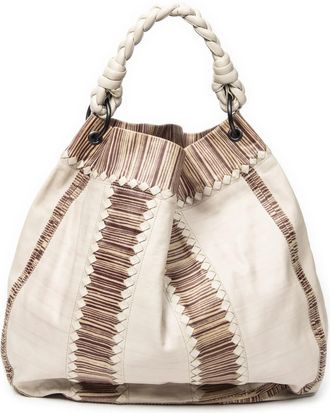 Bottega Veneta Crossbody Bags - Large Braided Handle Hobo - Gr. unisize - in Beige - f&uuml;r Damen