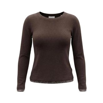 Street One Femme, Tops, Brun, Taille: 42 FR T-Shirt &agrave; Manches Longues en Coton